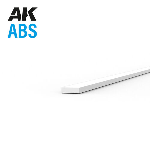 AK-Interactive 6702 ABS Opaque Strip 0.25 x 1.00 x 350mm - 1 Piece