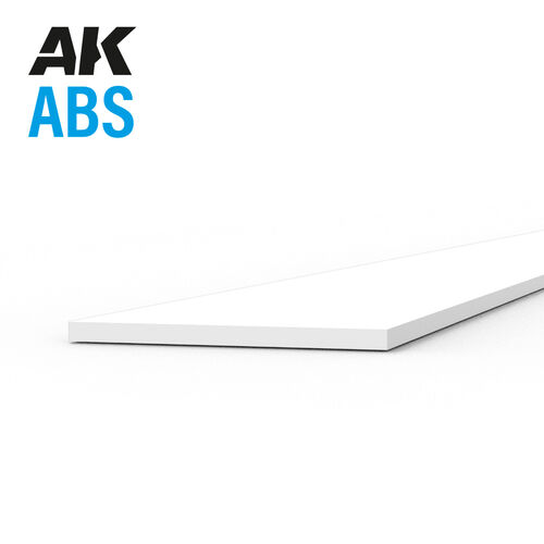 AK-Interactive 6706 ABS Opaque Strip 0.25 x 5.00 x 350mm - 1 Piece