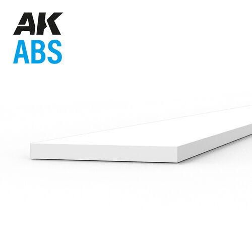 AK-Interactive 6712 ABS Opaque Strip 0.50 x 5.00 x 350mm - 1 Piece