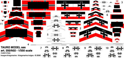 TAURO MODEL 350-A02 Naval Flags - Kriegsmarine