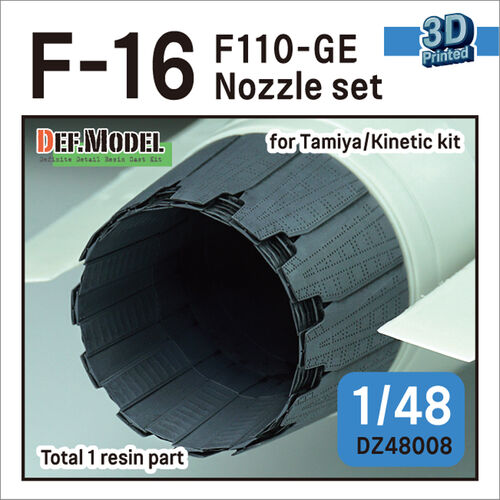 DEF Model DZ48008 F-16 F110-GE Nozzle Set - (For Tamiya/Kinetic Kit)
