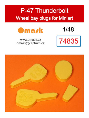 Omask 74835 P-47 Thunderbolt Wheel Bay Plugs (For Miniart 48009)