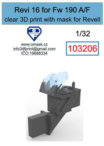 3DF 103206 Revi 16 For Fw 190 A/F (For Revell)