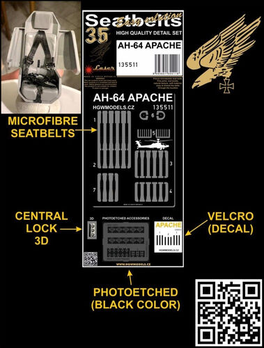 HGW Models 135511 Boeing AH-64 Apache - Seatbelts