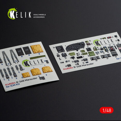 KELIK K48084 B-26B Marauder Interior 3D Decals For ICM Kit
