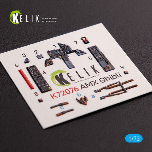 KELIK K72076 Amx Ghibli Interior 3D Decals For Italeri Kit
