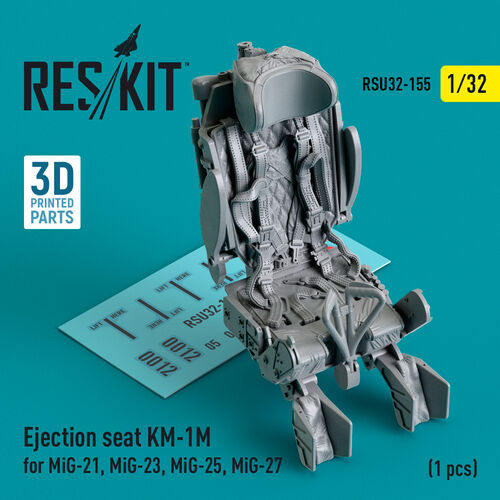 RES/KIT U32-0155 Ejection Seat KM-1M For MiG-21, MiG-23, MiG-25, MiG-27 (1pc) (3D Printed)