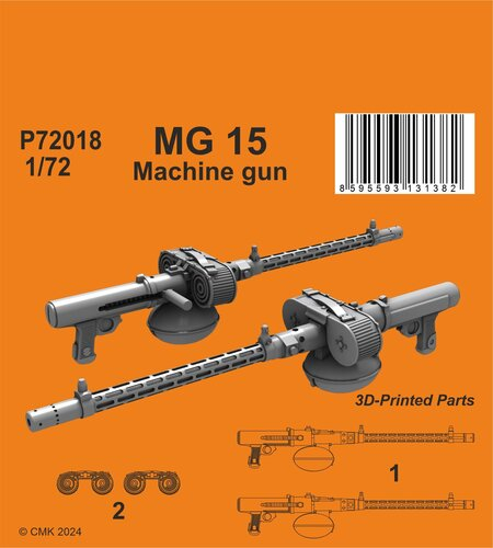 CMK P72018 MG 15 German WWII Machine Gun (2pcs.)