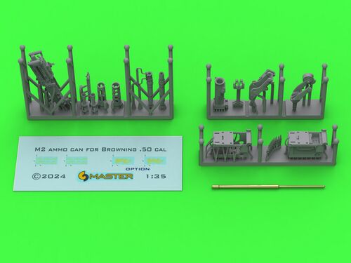 Master GM-35-063 Browning M2HB .50 cal (12,7mm) - machine gun on tank mount - WWII version (early M23 cradle with early tray)