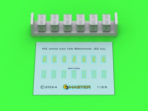 Master GM-35-068 M2 ammunition cans for Browning M2 .50 cal machine gun - WWII version (6 pcs) - CLOSED