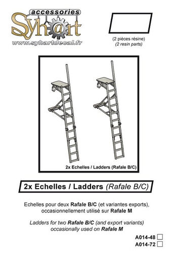 Syhart Decal A014-48 2x Ladders For Rafale B/C (And Variants)