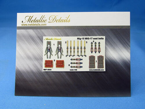 Metallic Details MDP48003 Mikoyan MiG-15 / MiG-17 - 3D-printed Seat Belts Decals