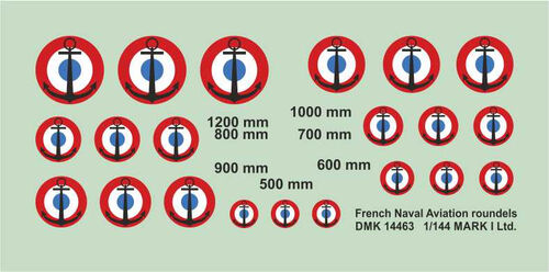 Mark I Decals DMK14463 French Aeronavale Roundels (2 sheets)
