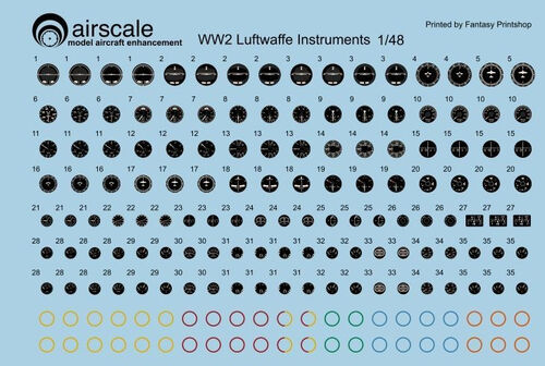Airscale AS48GER German Luftwaffe WWII Generic Instruments (120+)