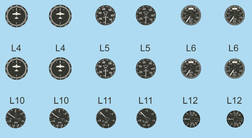 Airscale AS72AMB Aircraft WWII Instrument Superset for RAF/ USAAF/US and Luftwaffe