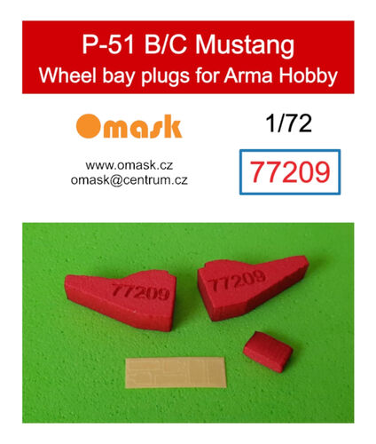 Omask 77209 North American P-51 B/C Mustang Wheel Bay Plugs (for Arma Hobby kits)