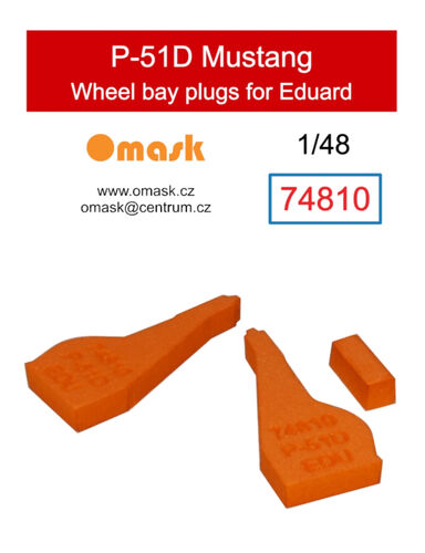 Omask 74810 North American P-51 D Mustang Wheel Bay Plugs (for Eduard kits)