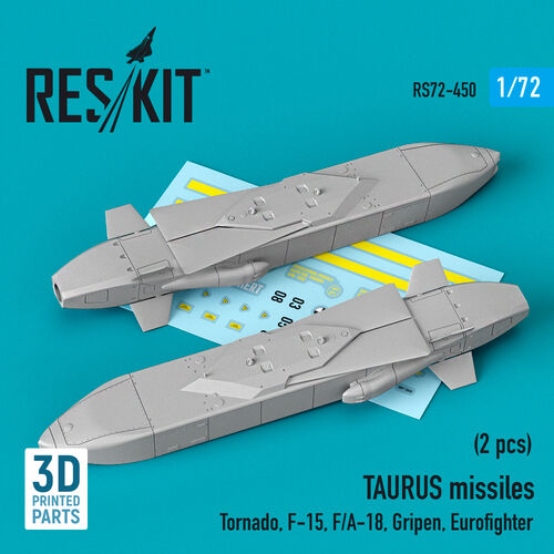RES/KIT 72-0450 TAURUS Missiles (2 pcs) (Tornado, F-15, F/A-18, Gripen, Eurofighter)