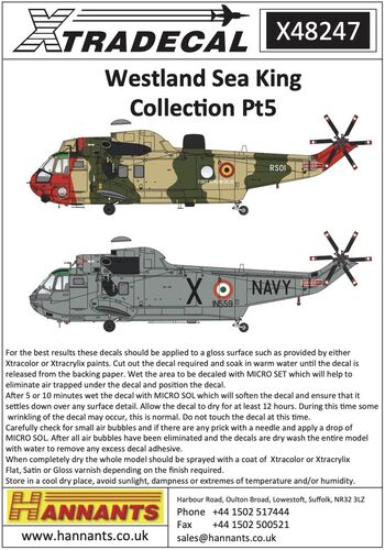 Xtradecal 48247 Westland Sea King Collection - Part 5 (6 schemes)