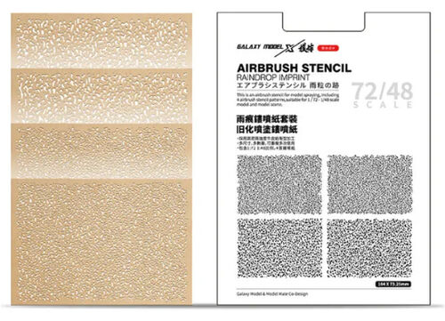 Galaxy-Model L00004 Airbrush Stencil Raindrop Imprint (Including 4 Sheets)