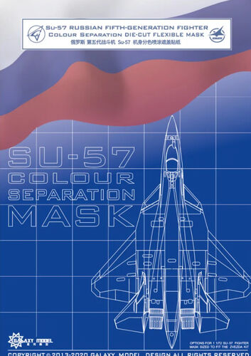 Galaxy-Model D72002 Sukhoi Su-57 - Die-cut Flexible Mask (for Zeveda 7319 Kit)