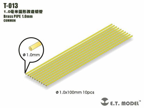 ET Model T-013 Brass Pipe 1.0 mm