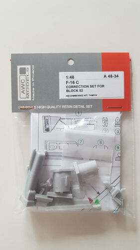 AWC-MODEL A48-34 Genral Dynamics F-16 C Block 52 - Correction Set (for Tamiya Kit)