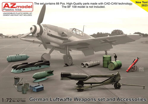 AZ-Model 7860 German Luftwaffe Weapons Set And Accesories