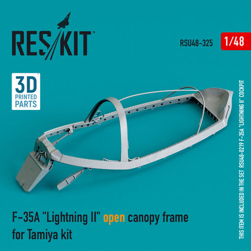 RES/KIT U48-0325 F-35A "Lightning II" Open Canopy Frame For Tamiya Kit