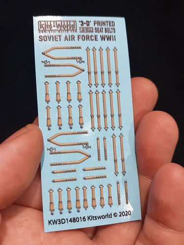 Kits World 3D148016 Soviet Air Force Fighters Yakovlev and Lavochkin 3D Full colour Seat Belt Set