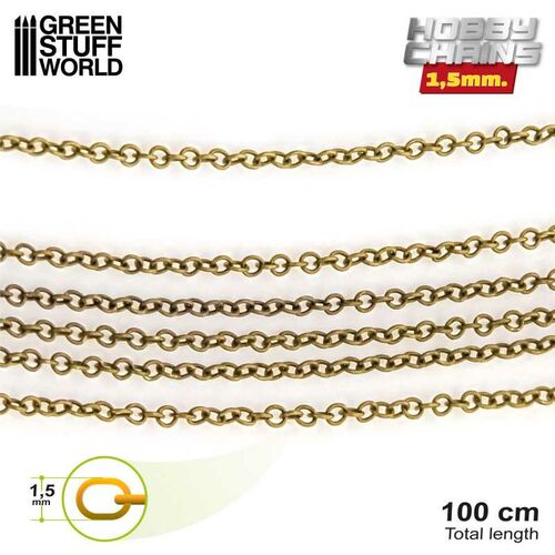 Green Stuff World 1040 Hobby Chain 1.5mm - Bronze