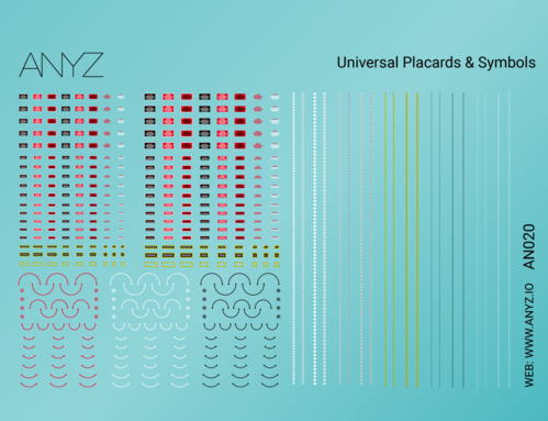 Anyz Model Accessories 020 Universal Placards Symbols