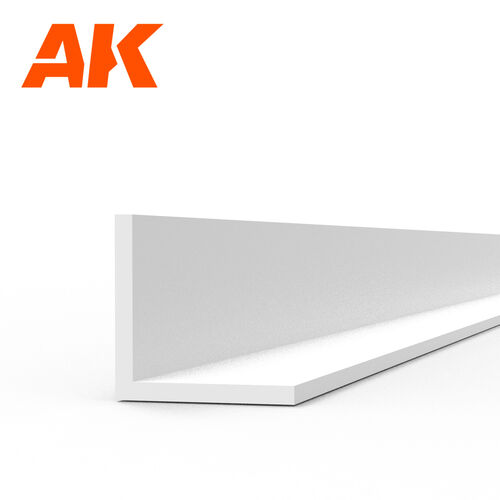 AK-Interactive 6561 Angle 3.0 x 3.0 x 350mm – STYRENE ANGLE – (1 UNITS)