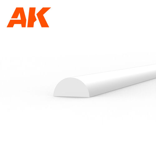 AK-Interactive 6552 Half cane 2.00 x 350mm - STYRENE HALF CANE – (1 UNITS)
