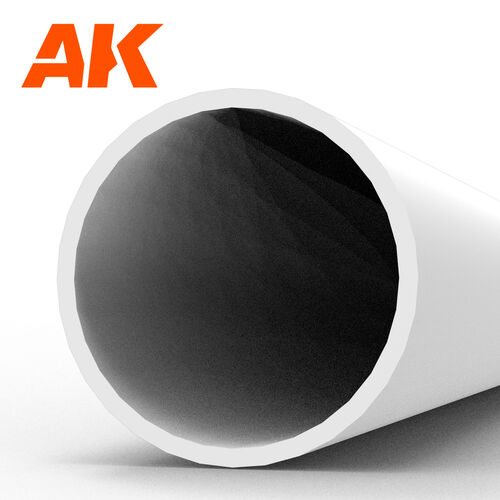 AK-Interactive 6546 Hollow tube 6.00 diameter x 350mm (W.T. 0,7mm) - STYRENE HOLLOW TUBE – (1 UNITS)