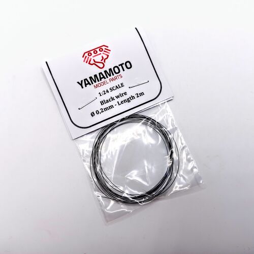 Yamamoto Model Parts TUN73 Black wire 0,2mm 2m