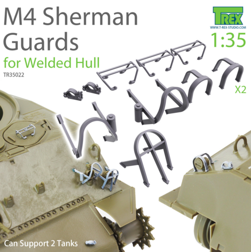 T-Rex Studio 35022 M4 Sherman Guards Set for Welded Hull can support 2 tanks