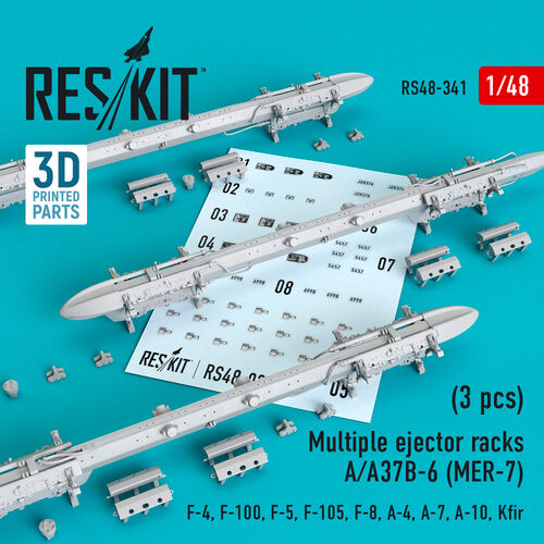 RES/KIT 48-0341 Multiple ejector racks A/A37B-6 (MER-7) (3 pcs) (F-4, F-100, F-5, F-105, F-8, A-4, A-7, A-10, Kfir)