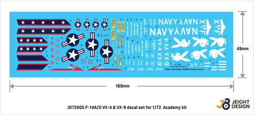 DEF Model JD72005 F-14A/D VX-4 & VX-9 decal set