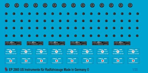 Peddinghaus-Decals 2985 Instruments For US Vehicles