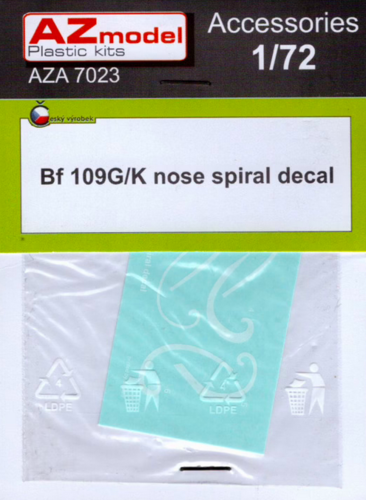 AZ-Model A7023 Bf 109F/G/K nose spiral decal 6pcs.