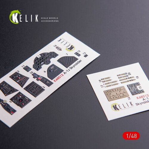 KELIK K48012 A-1J Skyraider interior 3D decals for Tamiya kit