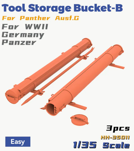 Heavy Hobby HH-35011 Tool Storage Bucket-B For Panther Ausf.G For WWII Germany Panzer