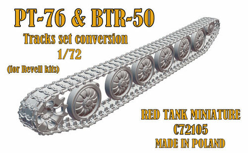 RED TANK MINIATURE 72105 PT-76 & BTR-50 Tracks set conversion (for Revell kits)