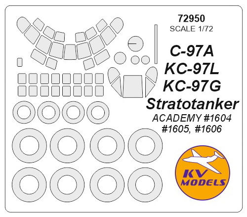 KV Models 72950 Boeing KC-97L/G / C-97A Stratofreighter (ACADEMY) + wheels masks