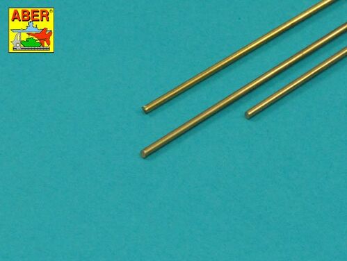 Aber BR15 Brass Round Rods Ø 1,5mm x 245mm (3pcs)
