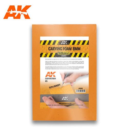 AK-Interactive 8093 CARVING FOAM 8 MM A5 SIZE (228 x 152 MM)