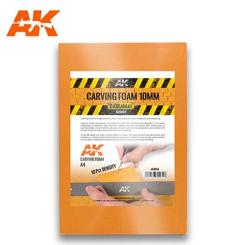 AK-Interactive 8094 CARVING FOAM 10MM A4 SIZE (305 x 228 MM)