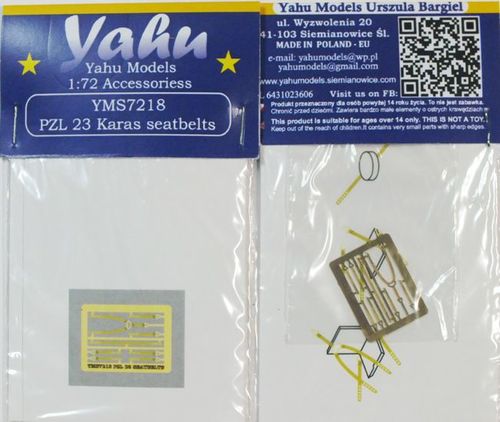 Yahu Models S7218 PZL P.23 / P.42 / P.43 seat belts