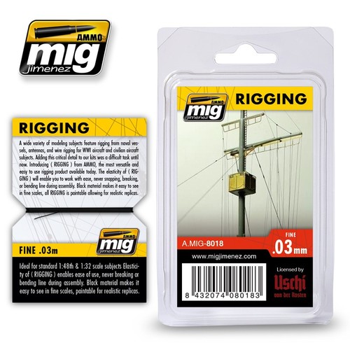 AMMO of Mig Jimenez 8018 Rigging (linka 0,03mm)